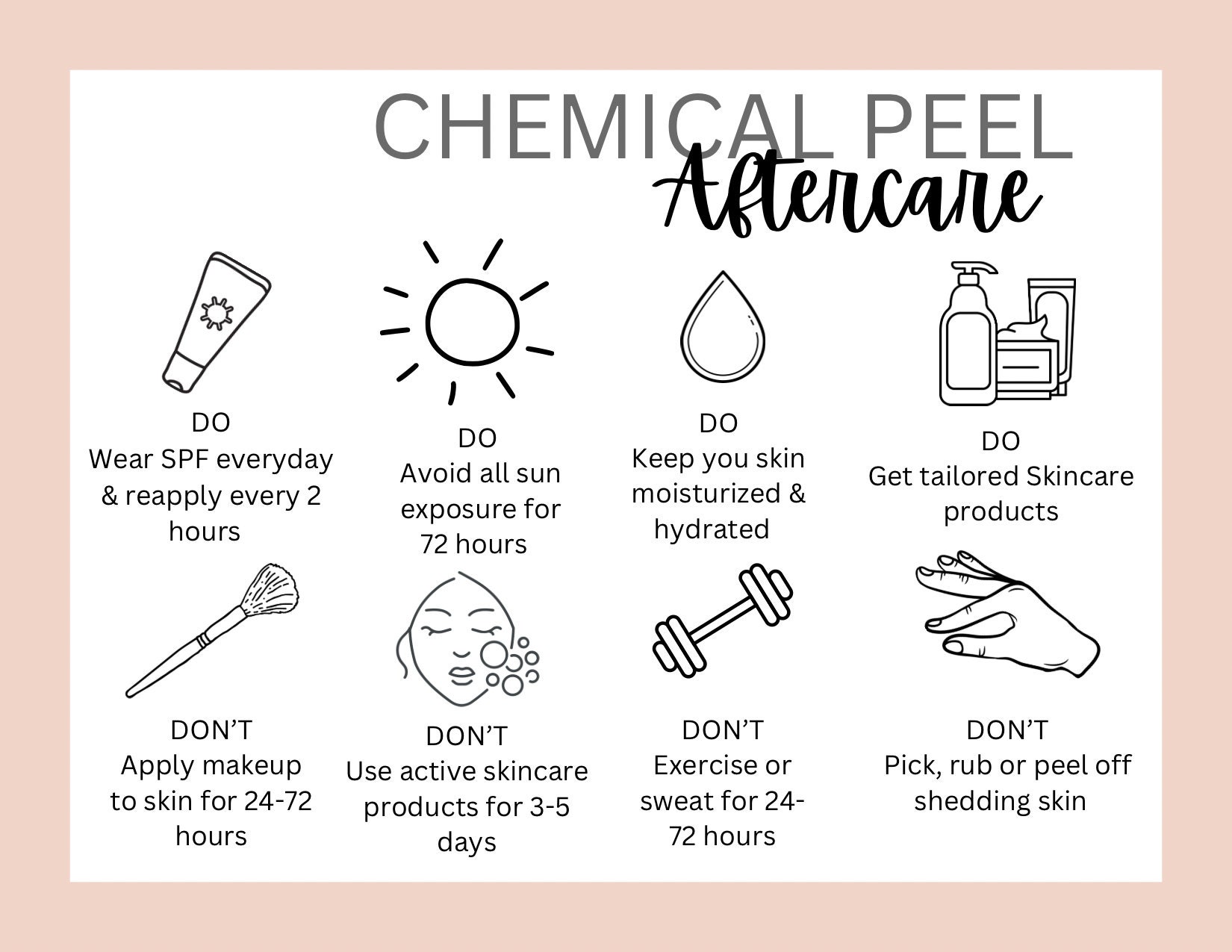 PRINTABLE Chemical Peel After Cards - Etsy