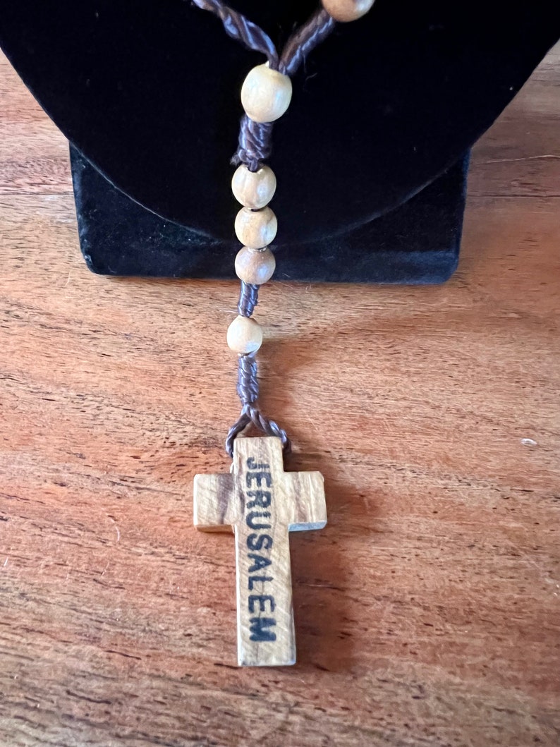 Rosary Made From the Olive Tree in Jerusalem - Etsy