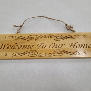 Custom Laser Engraved Welcome to Our Home Sign Perfect for - Etsy