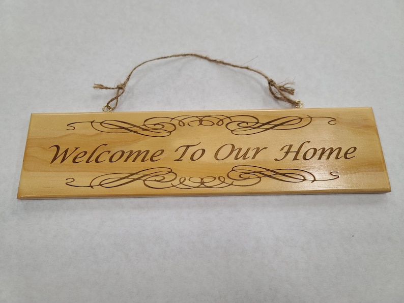 Custom Laser Engraved Welcome to Our Home Sign Perfect for - Etsy