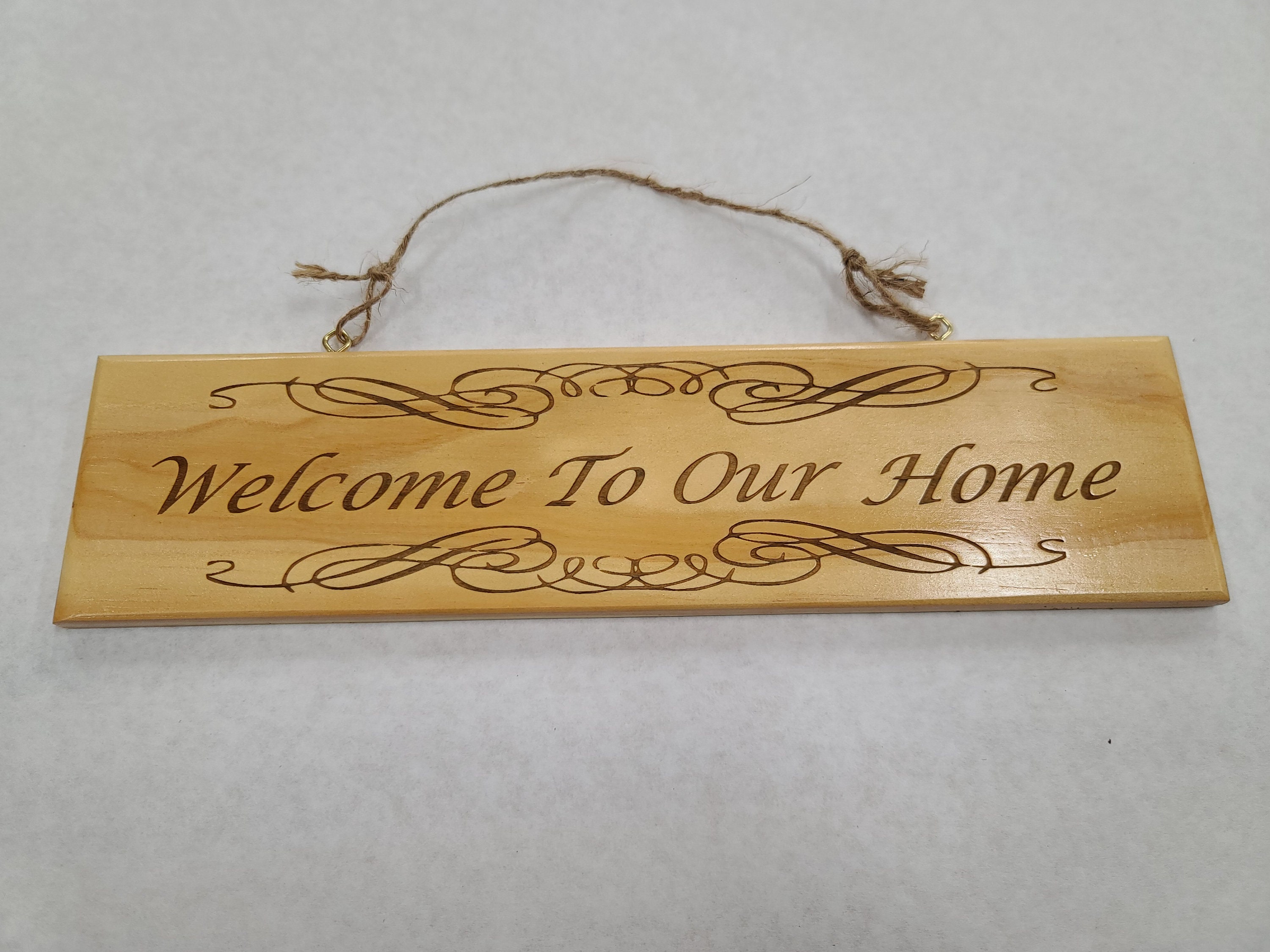 Custom Laser Engraved Welcome to Our Home Sign Perfect for - Etsy