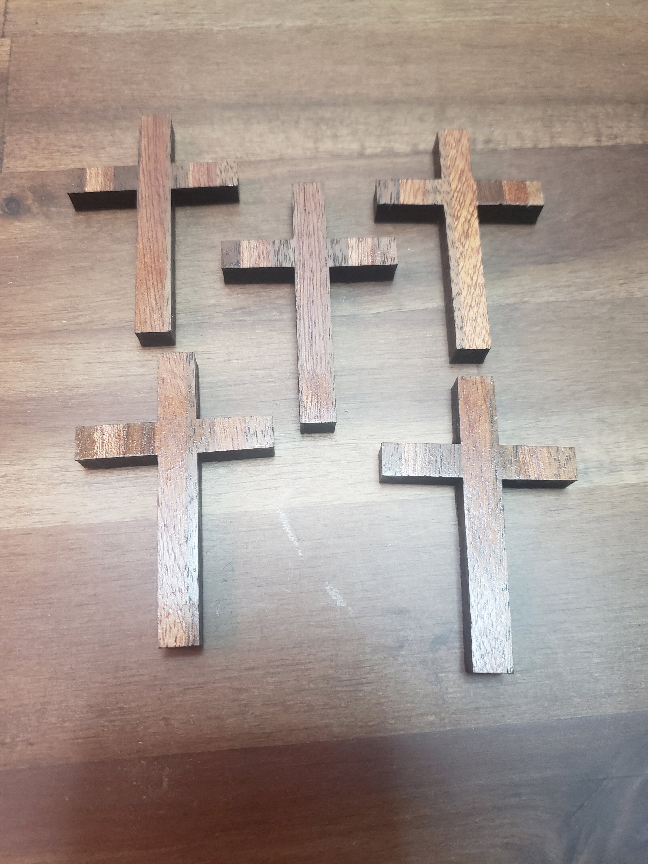 Handmade Walnut, Sapele Wood Pocket Cross - Etsy