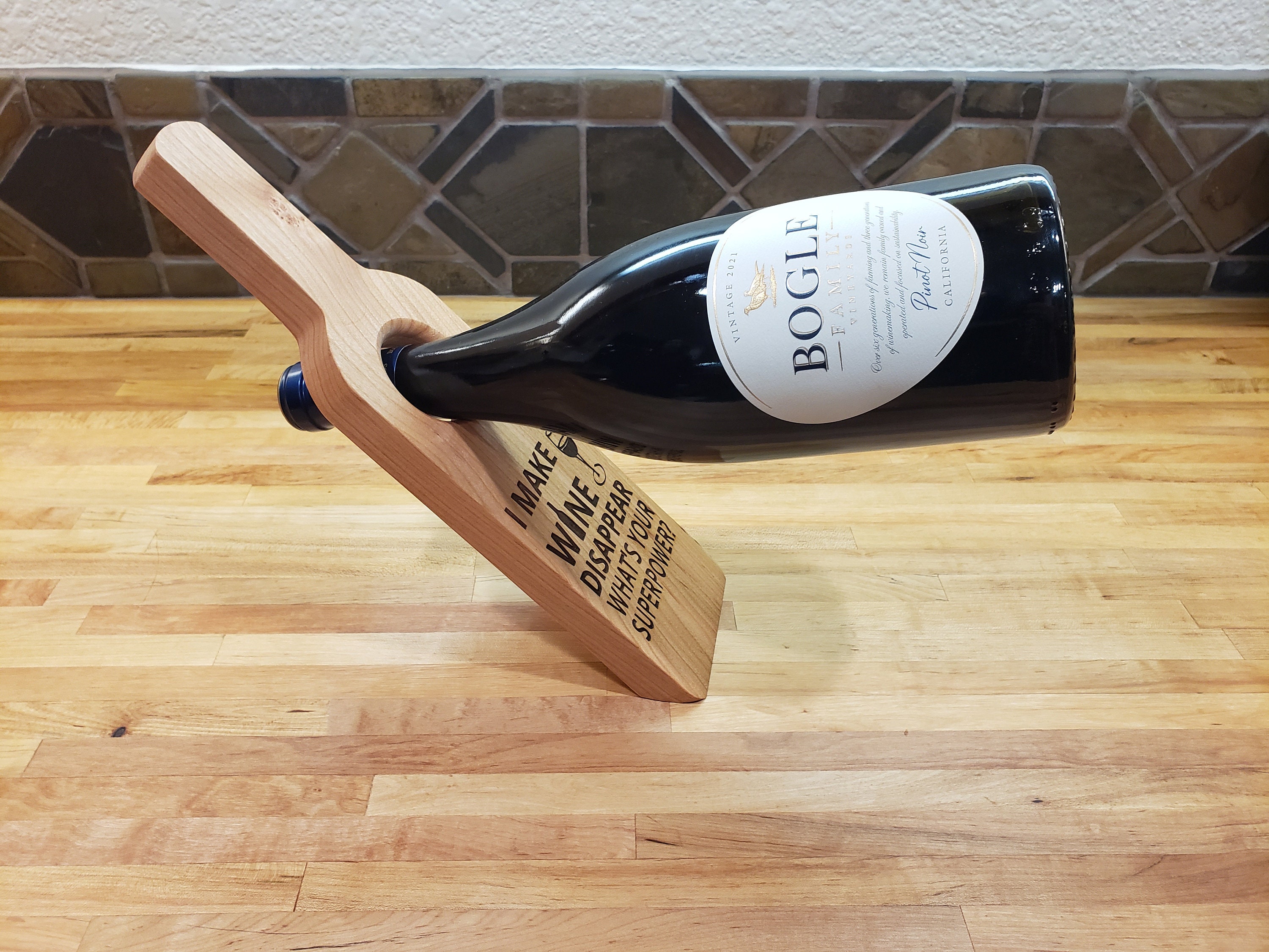 Floating Wine Bottle Holder, Wine Display, Personalized Wine Bottle ...