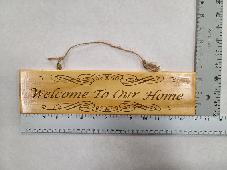 Custom Laser Engraved Welcome to Our Home Sign Perfect for - Etsy