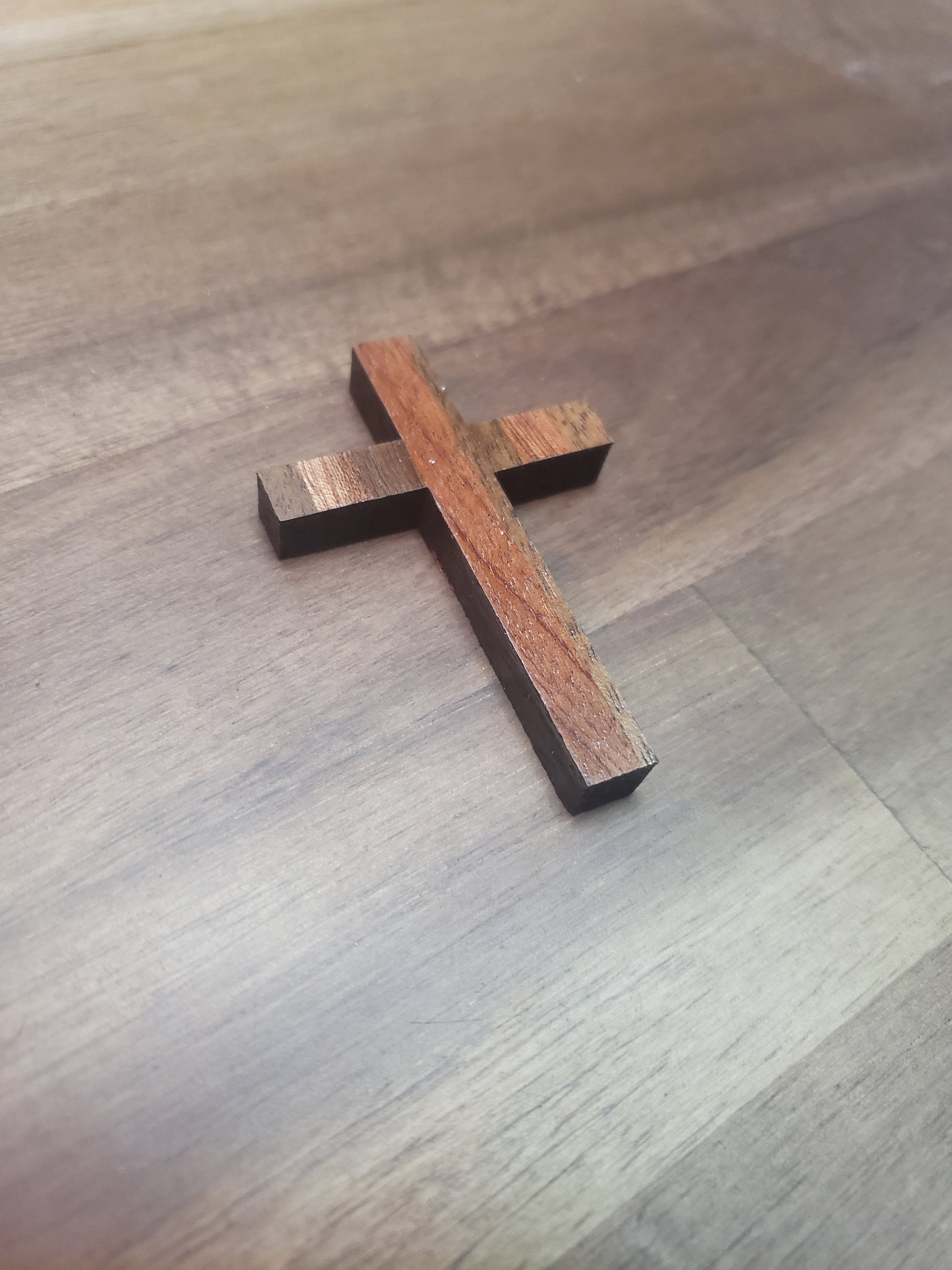 Handmade Walnut, Sapele Wood Pocket Cross - Etsy