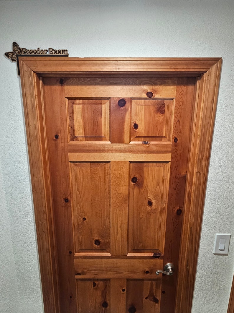 Powder Room Door Topper Over the Door Frame Sign - for Airbnb VRBO ...