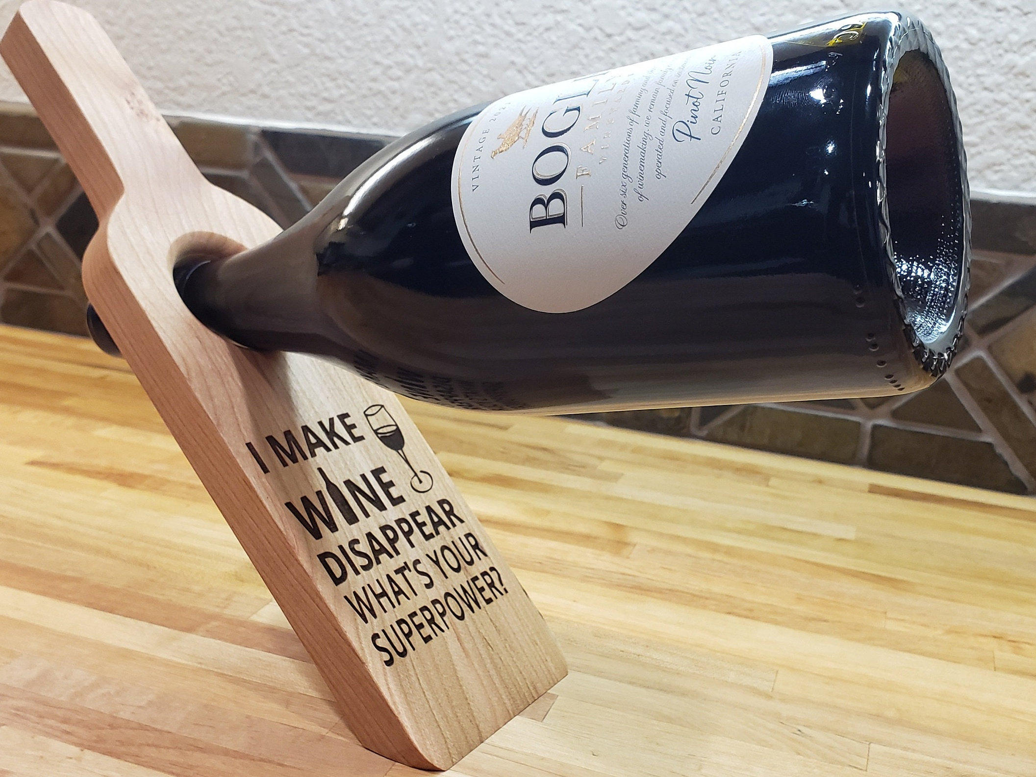 Floating Wine Bottle Holder, Wine Display, Personalized Wine Bottle Display, Wine Rack, - Etsy