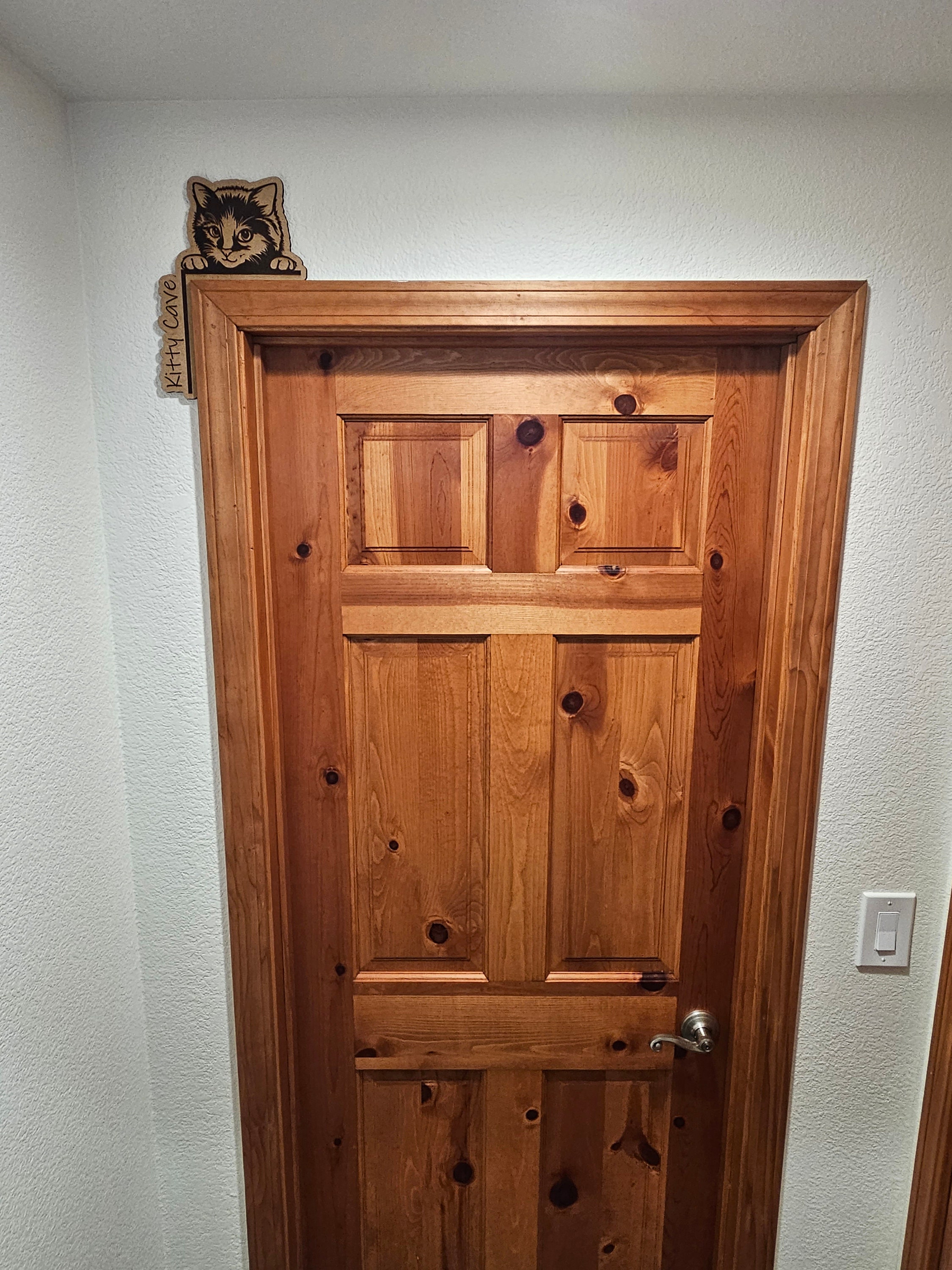 Kitty Cave Door Topper Over the Door Frame Sign for Airbnb VRBO Guest ...