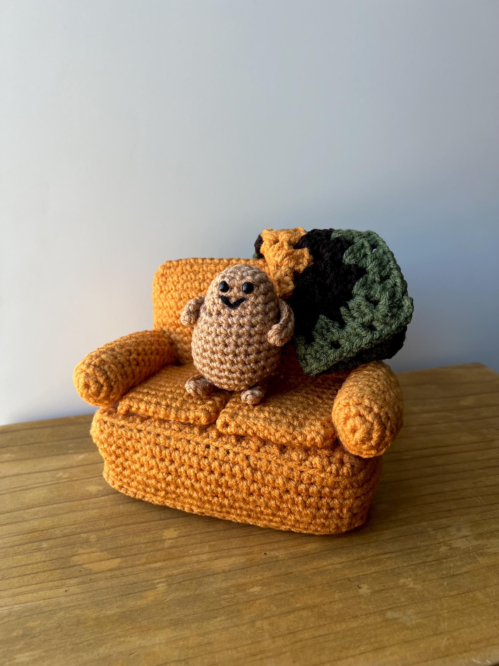 Custom Handmade Crochet Couch Potato Stuffed Animal Amigurumi - Etsy
