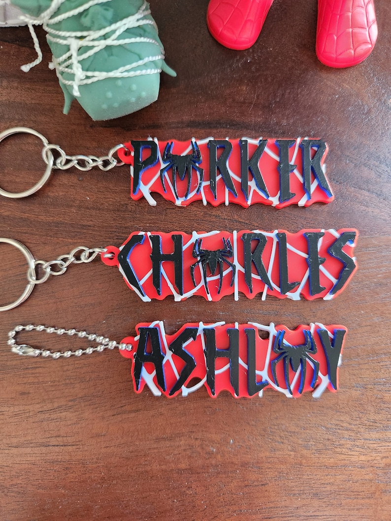 Spider-man Keychains Spider-man Inspired Spiderverse Party Bag Fillers ...