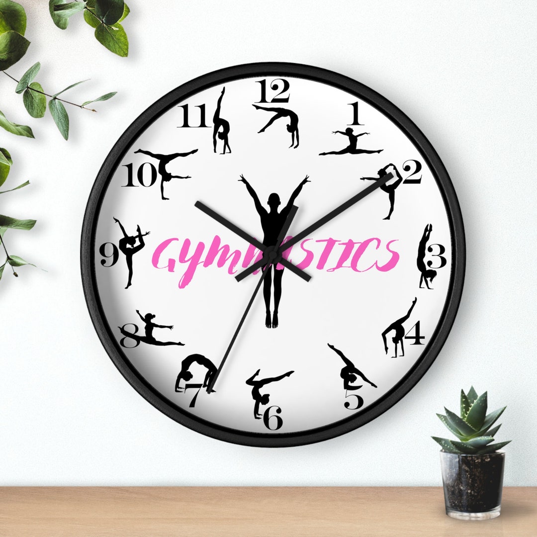 Gymnastics Pose Wall Clock - Flip Through Time With Grace! - Etsy