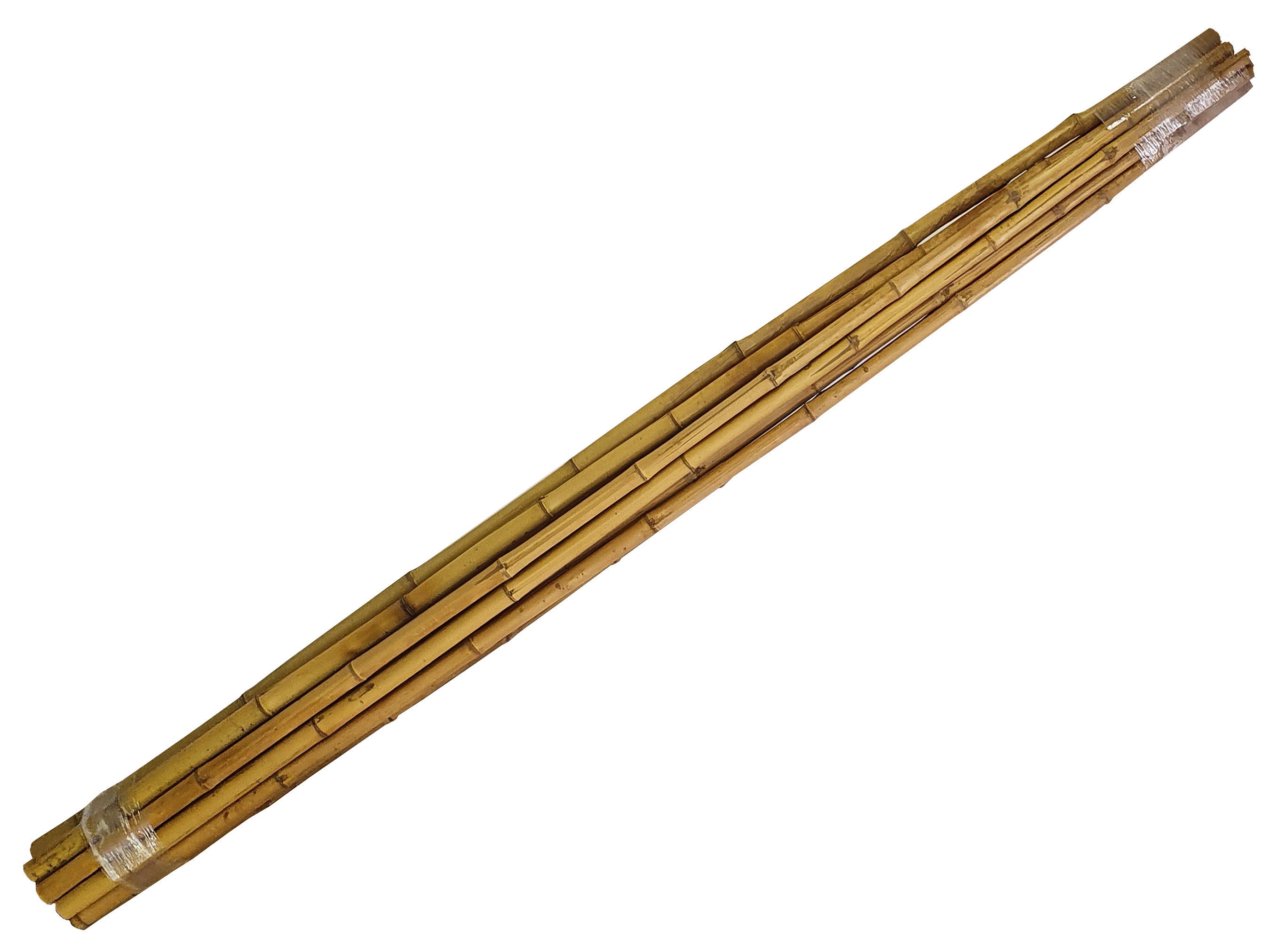 Pack of 10 X 2m Long, Tapered Natural Bamboo Poles, Bamboo, Bamboo ...