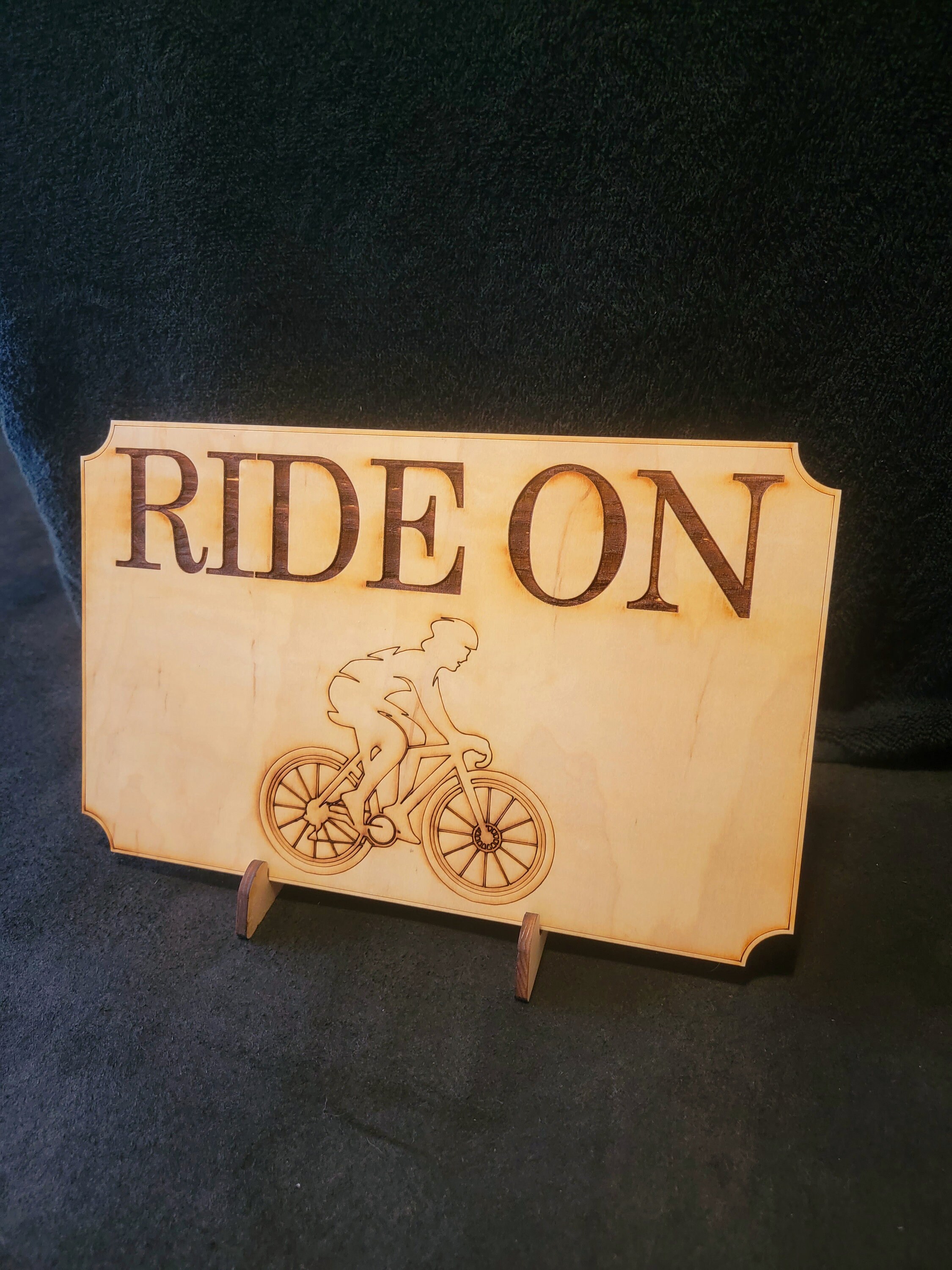 BICYCLE SIGN Bike Shop Sign Laser Engraved Wood Plaque Bike Wall Decor ...