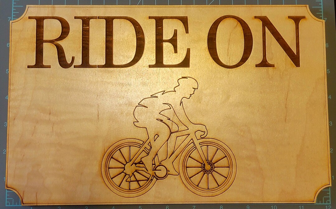 BICYCLE SIGN | Bike Shop Sign | Laser Engraved Wood Plaque | Bike Wall ...
