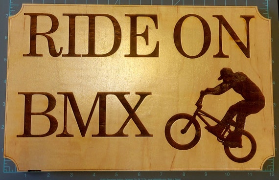 BMX BICYCLE SIGN Bike Shop Sign Laser Engraved Wood Plaque Gift for Kids Wall Art Gift for Biker Bicyclist Gift Bike Etsy