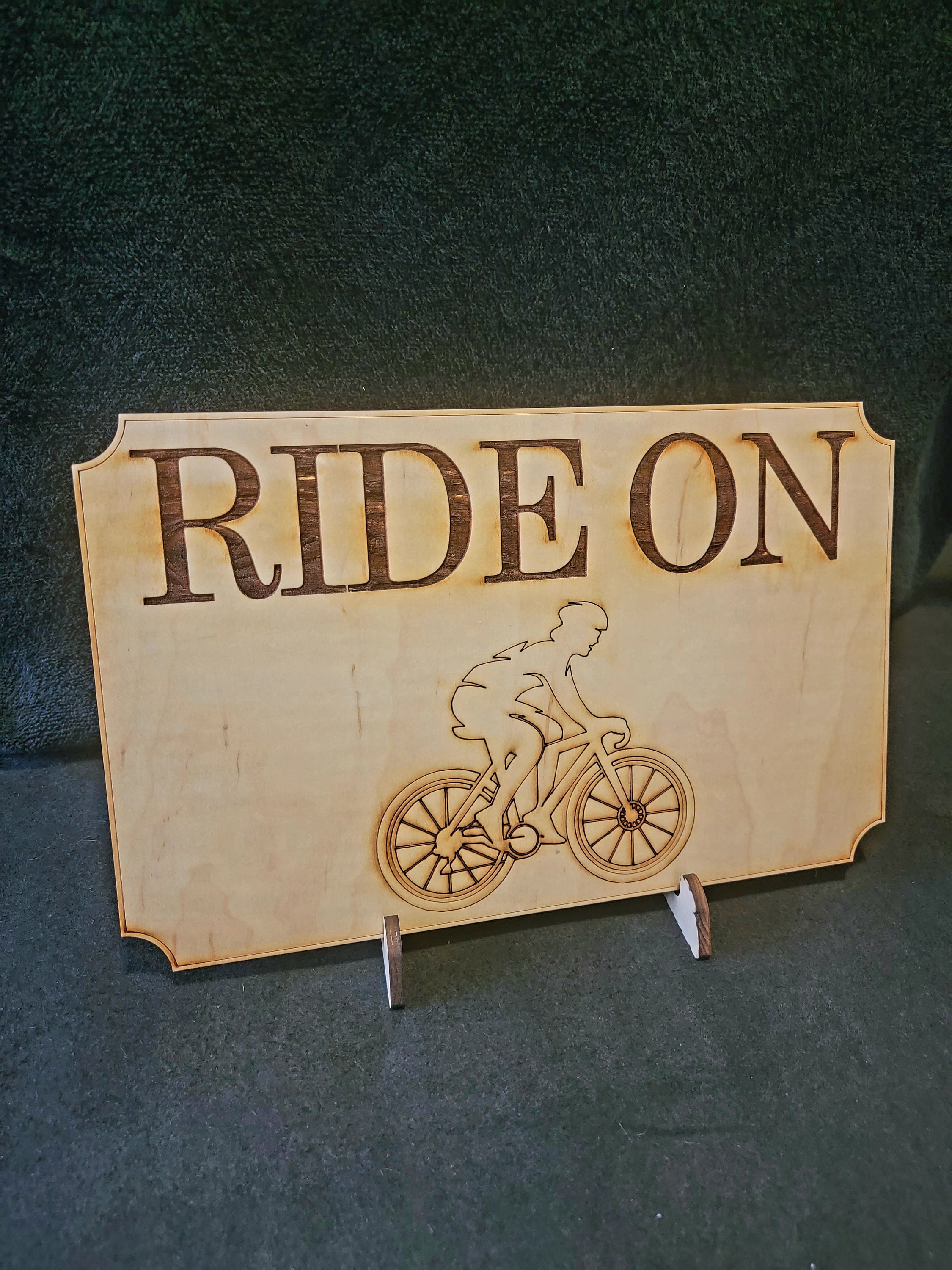 BICYCLE SIGN | Bike Shop Sign | Laser Engraved Wood Plaque | Bike Wall ...