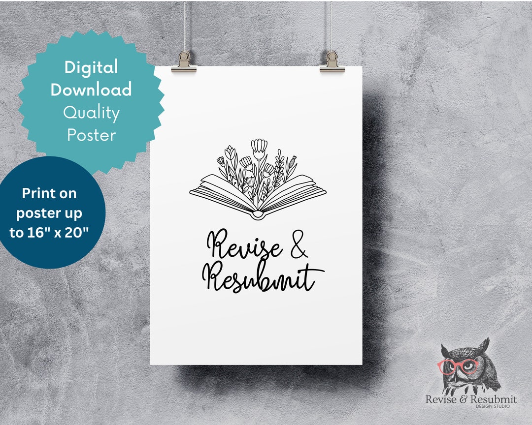 Revise and Resubmit Poster - Printable Digital Download | Faculty ...
