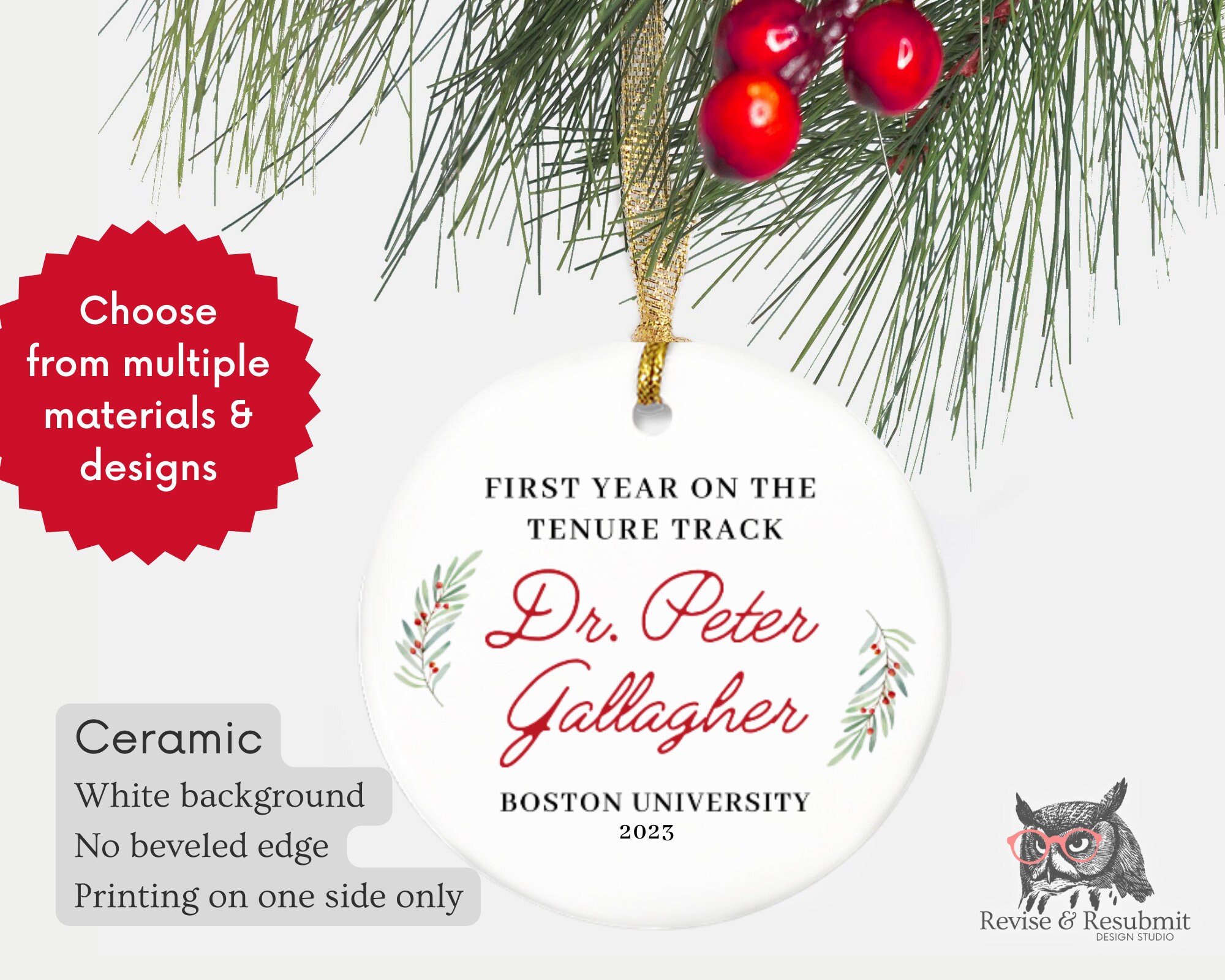 It's Dr. Custom Christmas Ornament - Phd Graduate Student Gift ...