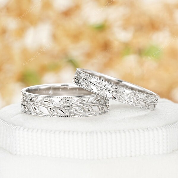 Wedding Ring Set His Hers - Etsy Wedding Ring Set His Hers - Etsy