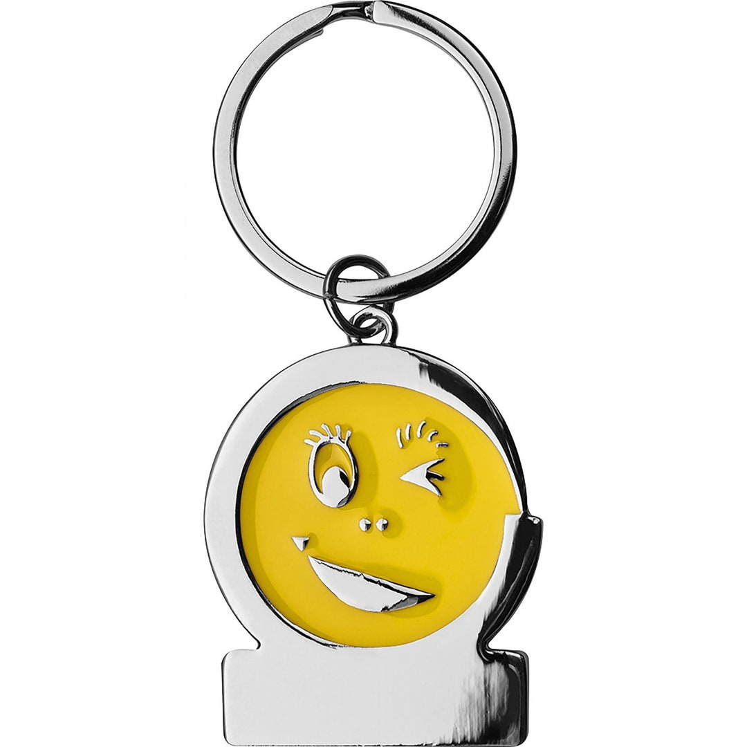 Engraved Round Keyring Smiley Face Birthday Gift Present Funny Cute ...