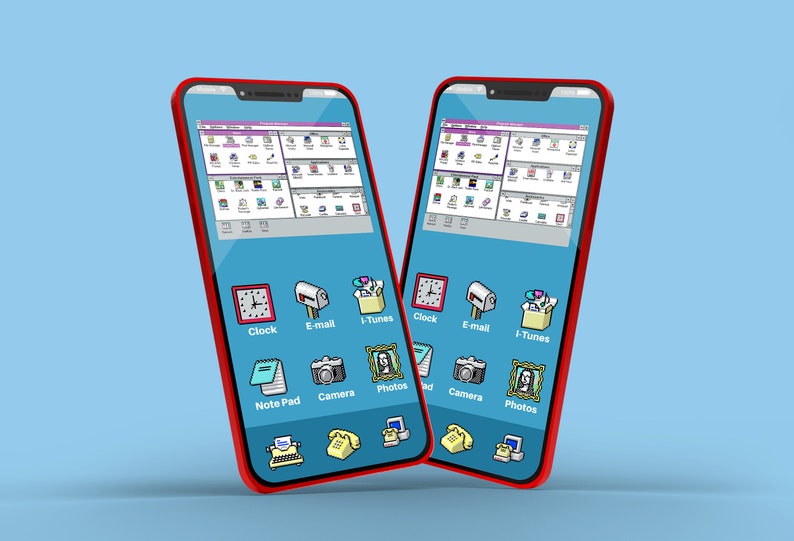 Pixel Art Style Window 3.11 Icon Pack + Extras - Etsy