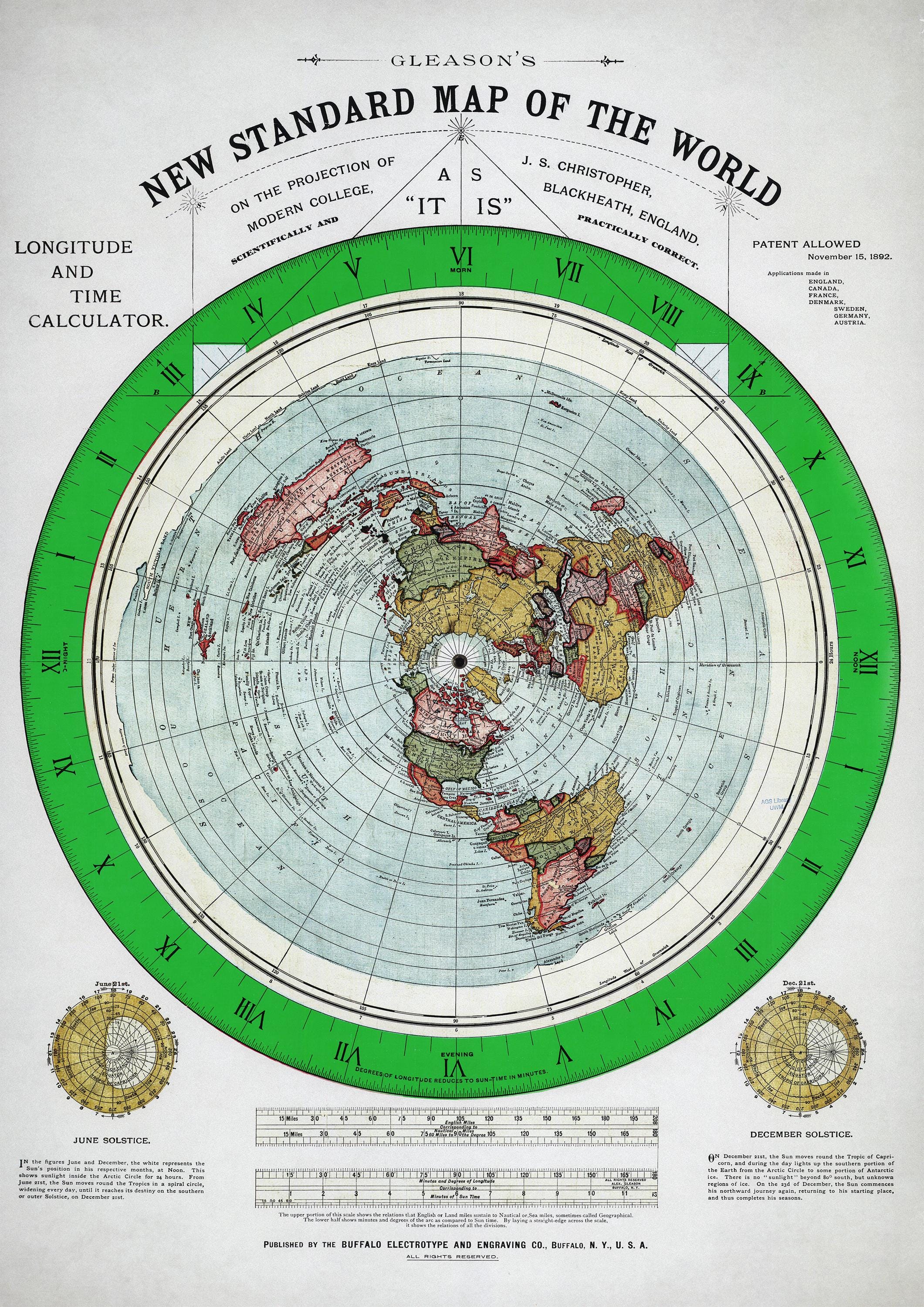 Flat Earth Hi-res Map Png Image - Etsy