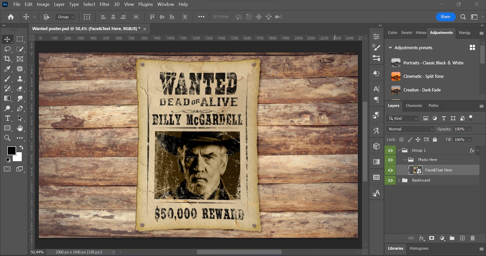Wanted Poster Mockup (editable - Printable) - Etsy