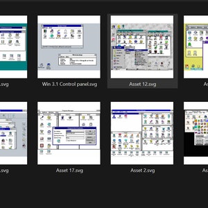 Pixel Art Style Window 3.11 Icon Pack + Extras - Etsy