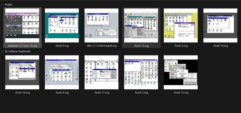 Pixel Art Style Window 3.11 Icon Pack + Extras - Etsy