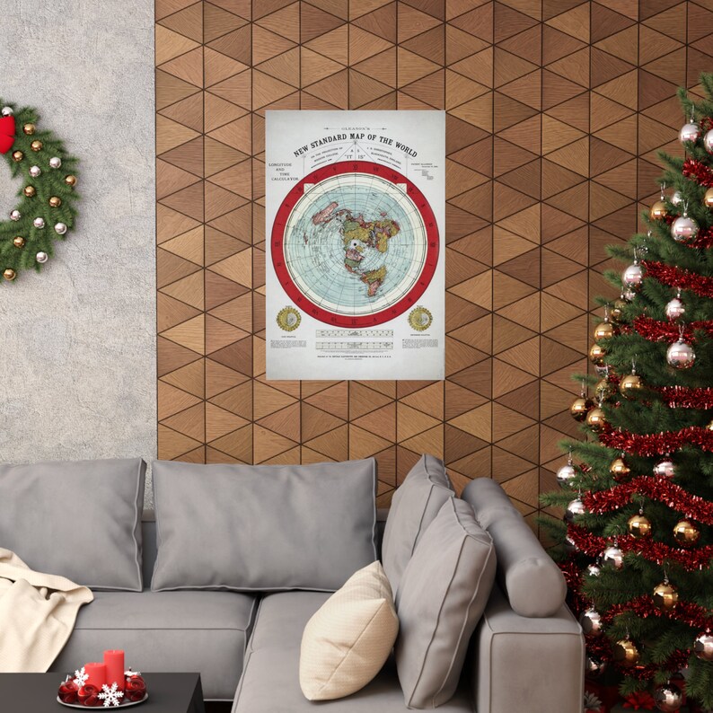 Flat Earth Gleason's Map Premium Matte Vertical Posters - Etsy