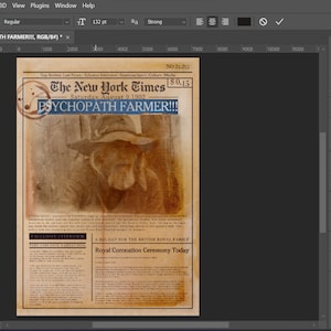 Editable Old the New York Times Newspaper Mockup - Etsy
