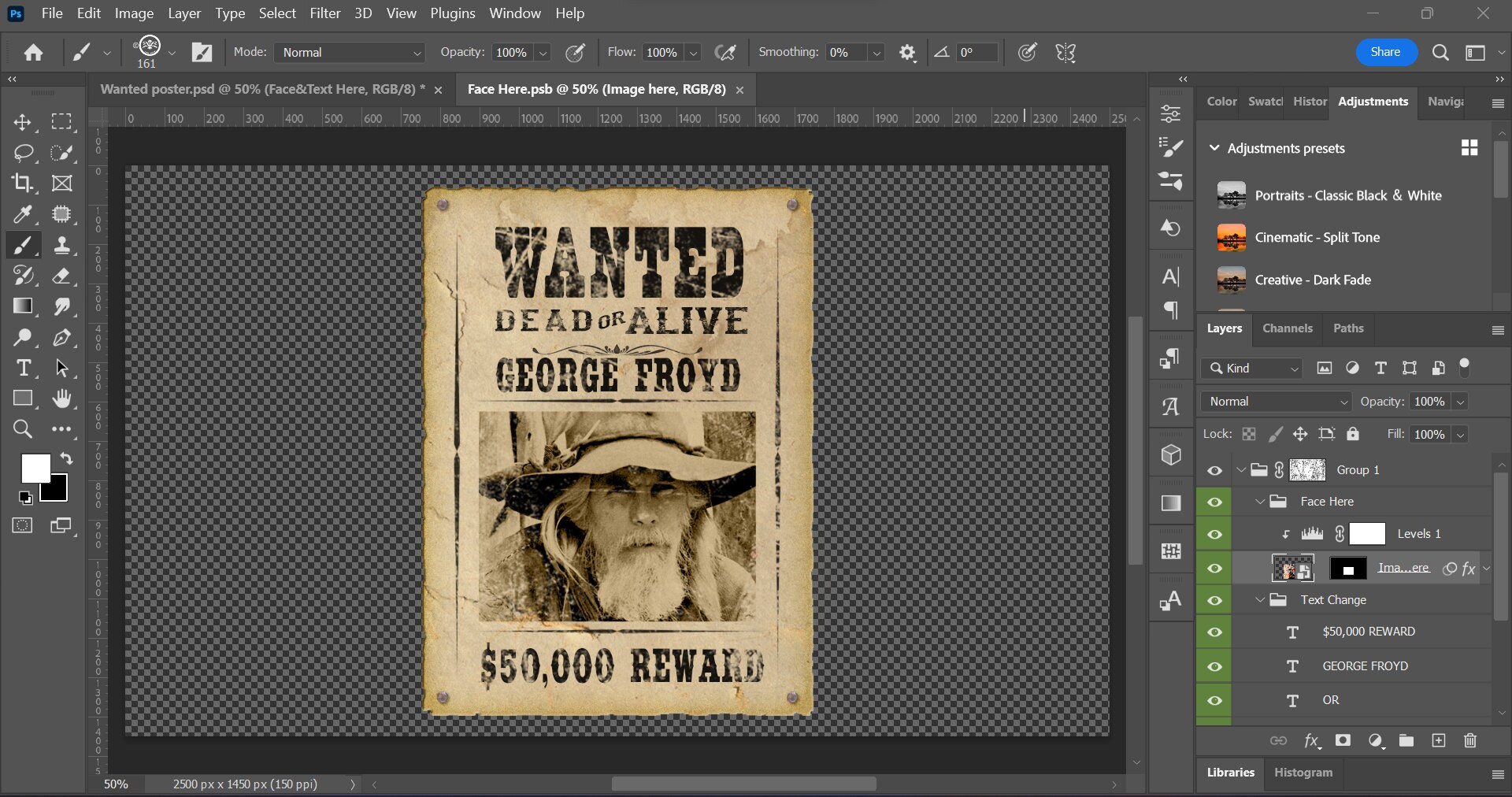 Wanted Poster Mockup (editable - Printable) - Etsy