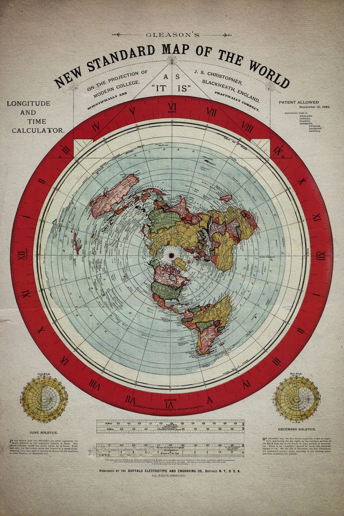 Flat Earth Hi-res Map Png Image - Etsy