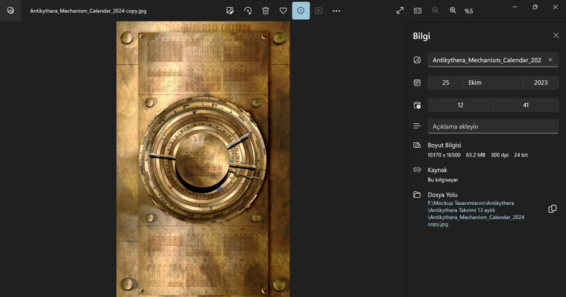 International Fixed Calendar With Antikythera Interface (printable) - Etsy