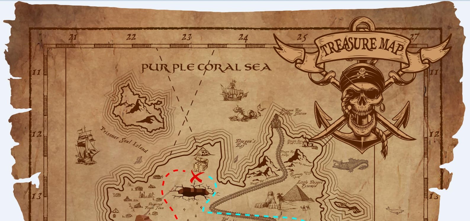 Pirate’s Lost Treasure Map – Fun and Mysterious Adventure! - Etsy
