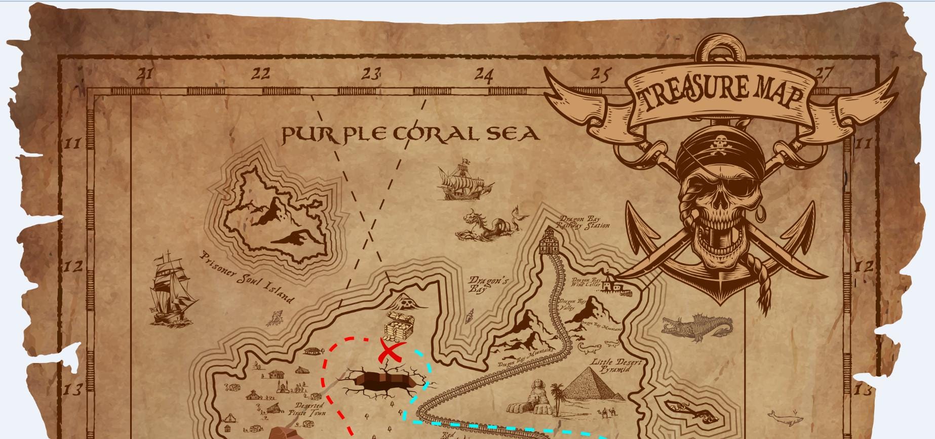 Pirate’s Lost Treasure Map – Fun and Mysterious Adventure! - Etsy