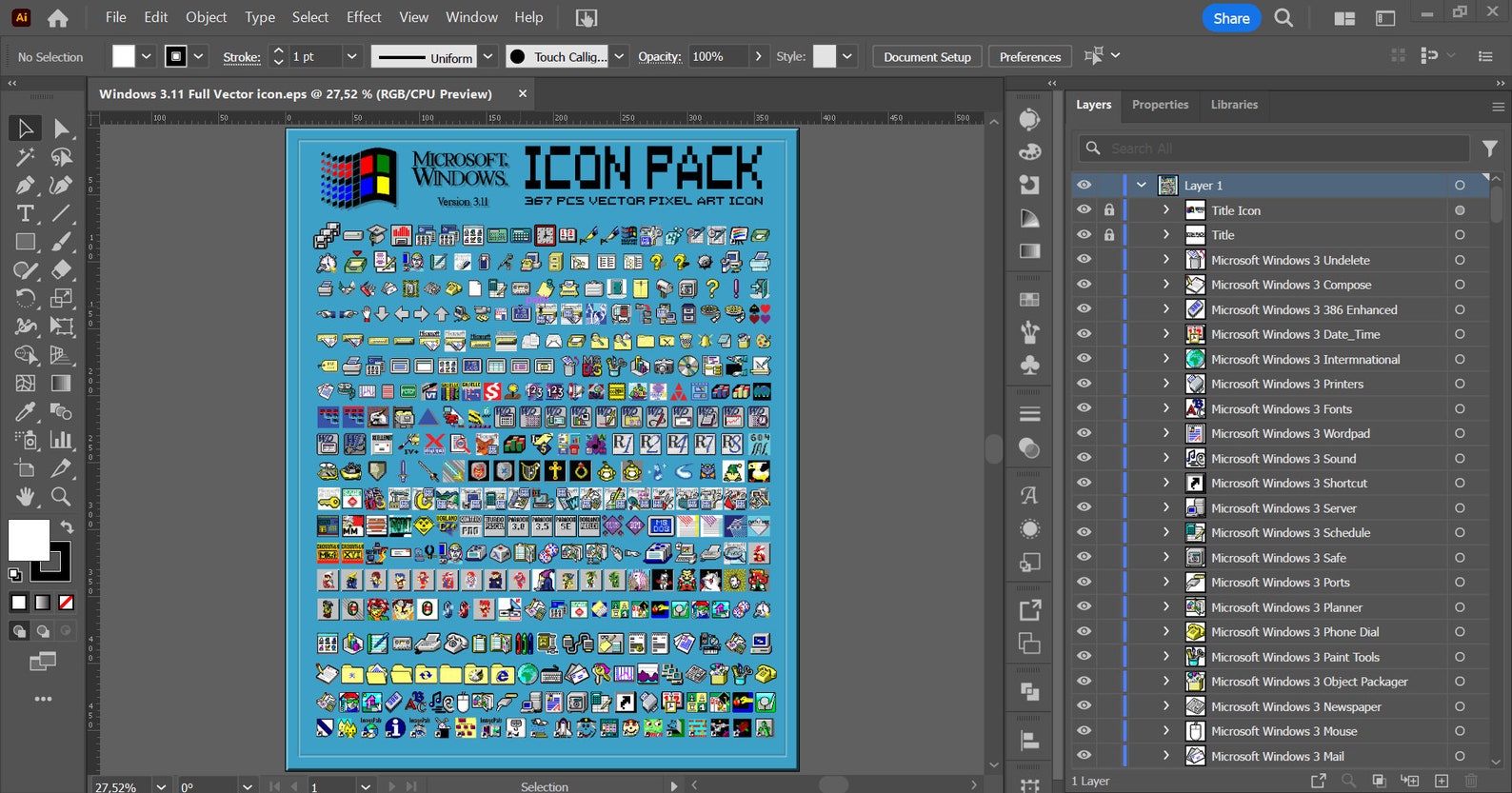 Pixel Art Style Window 3.11 Icon Pack + Extras - Etsy
