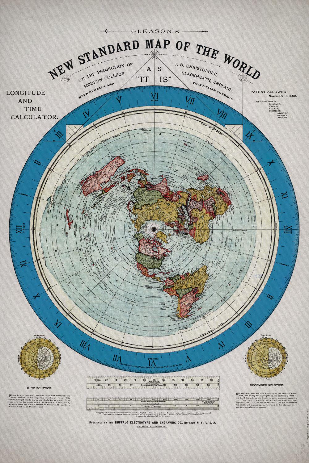 Flat Earth Hi-res Map Png Image - Etsy