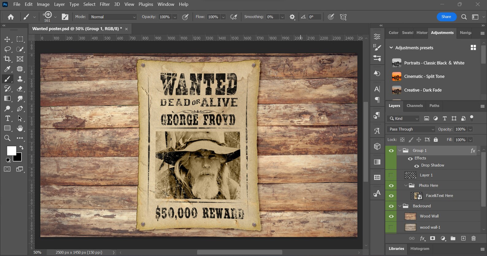 Wanted Poster Mockup (editable - Printable) - Etsy