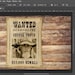 Wanted Poster Mockup (editable - Printable) - Etsy