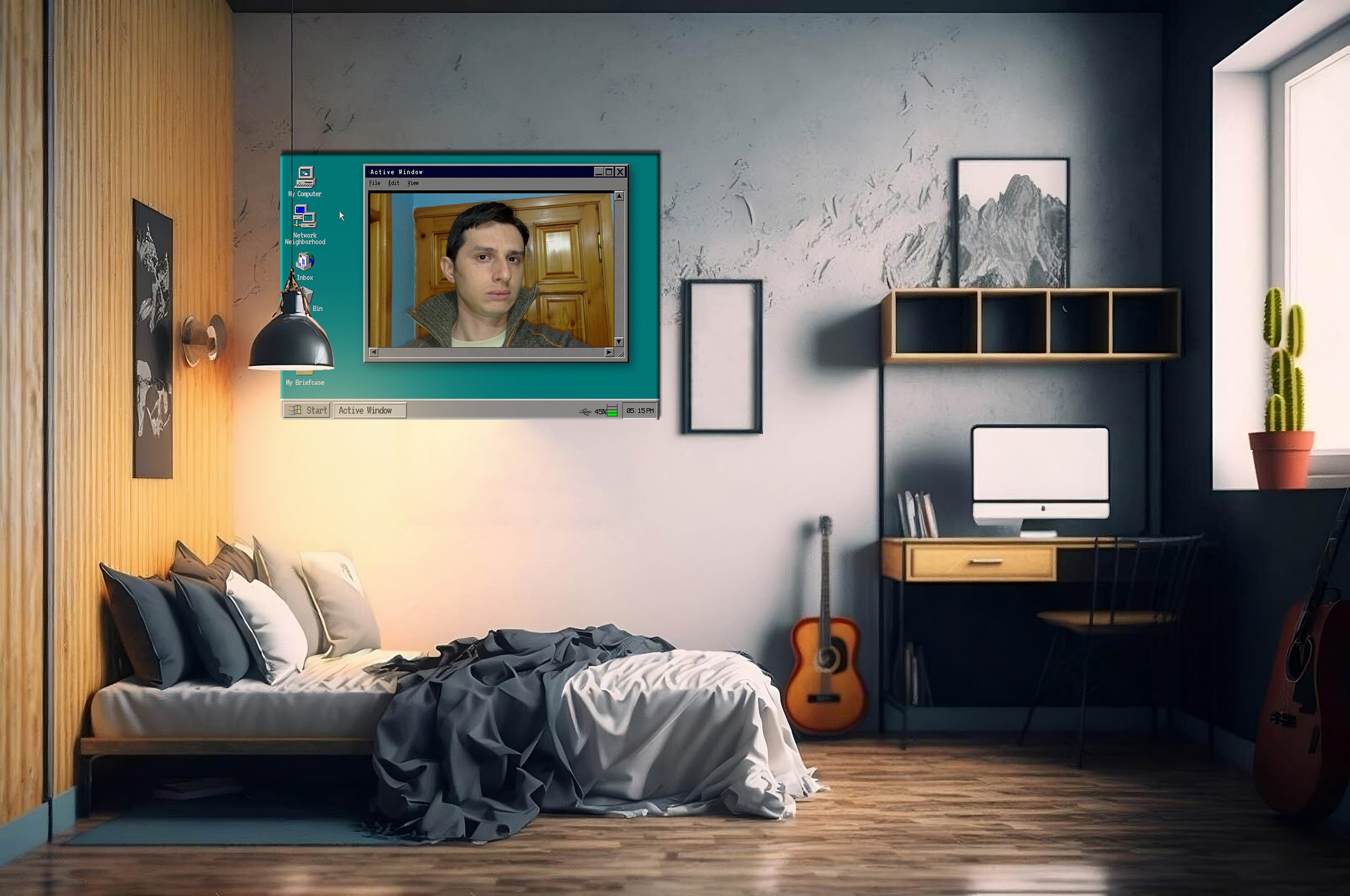 Editable Personalisable Windows 95 Mockup - Retro Style Photo Frame - Etsy