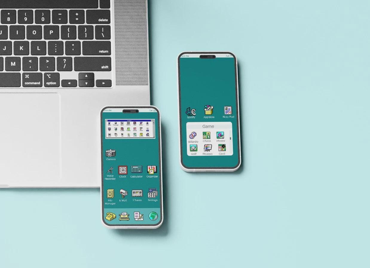 Retro 90s Pixelart Icon Pack – Classic GUI Style Icons for Mobile ...
