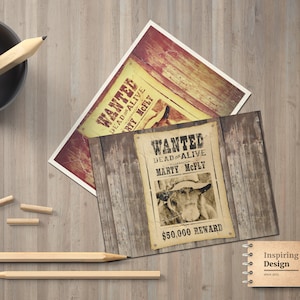 Wanted Poster Mockup (editable - Printable) - Etsy