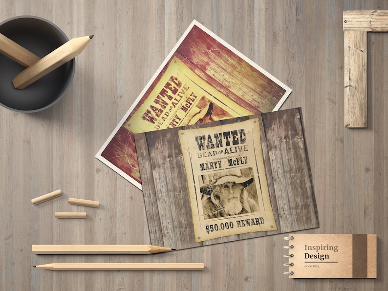 Wanted Poster Mockup (editable - Printable) - Etsy