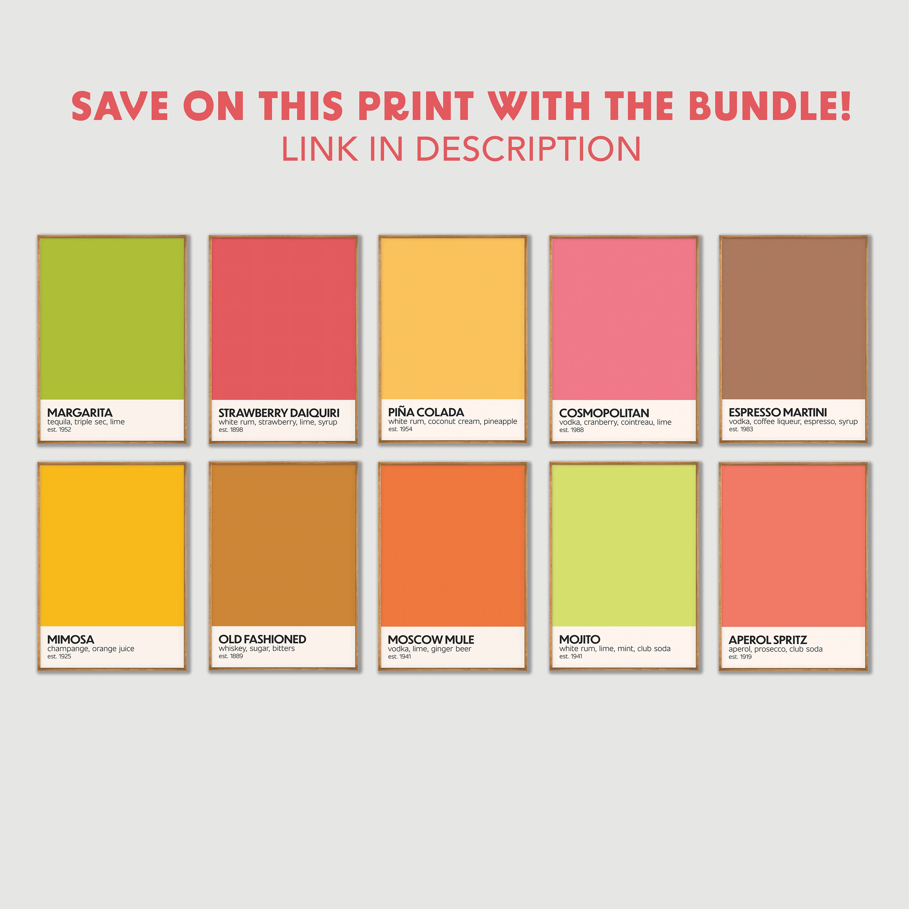 Aperol Spritz Poster Pantone Digital Download Color Swatch - Etsy Canada