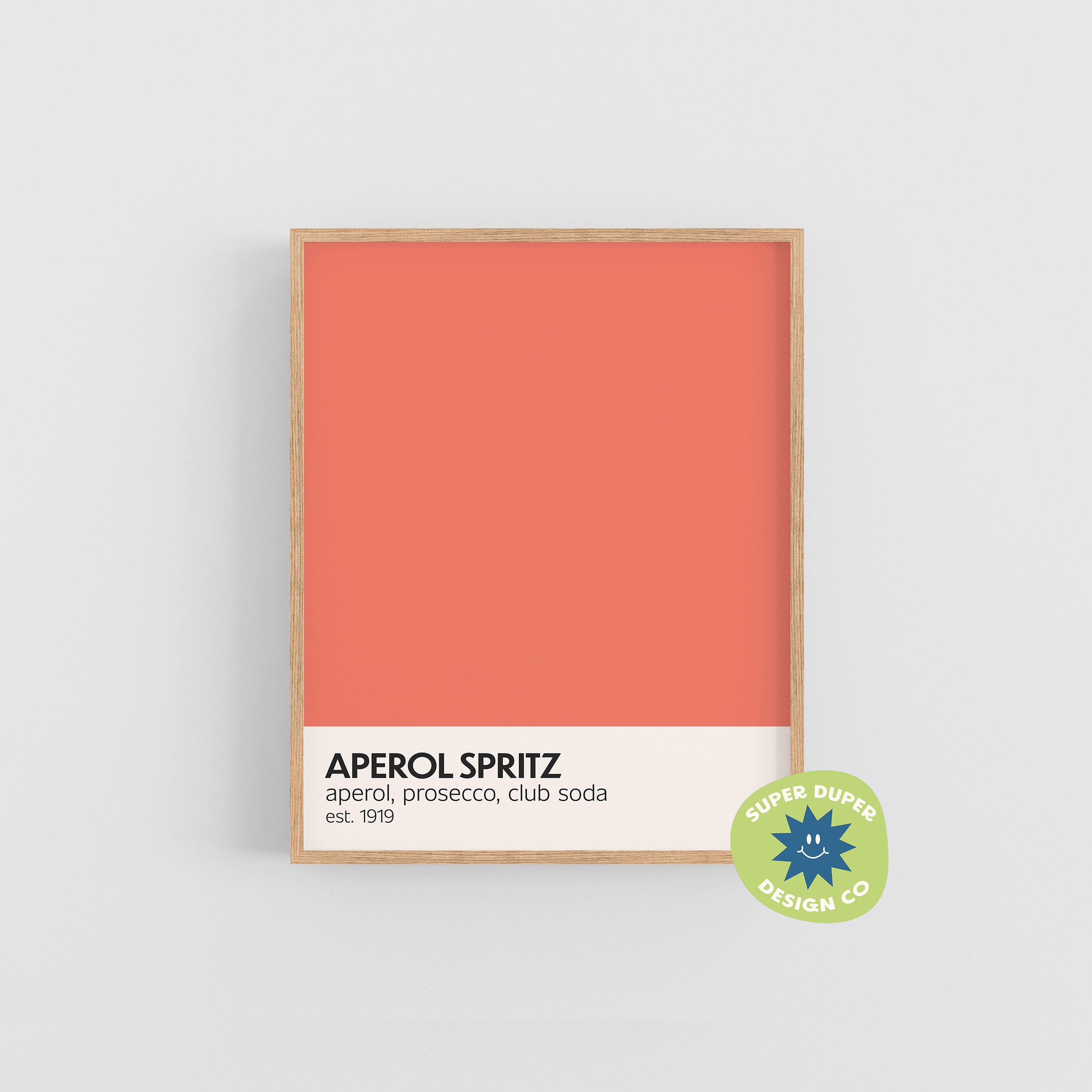 Aperol Spritz Poster Pantone Digital Download Color Swatch - Etsy Canada