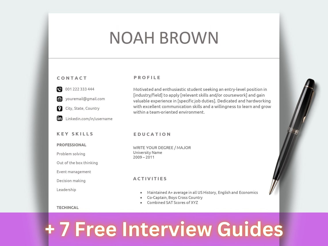 Student CV Examples & Templates University Education Resume Formats ...