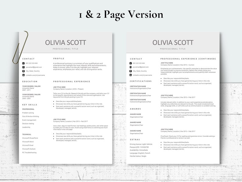 Student CV Template, Graduate CV Template, Resume for High School ...