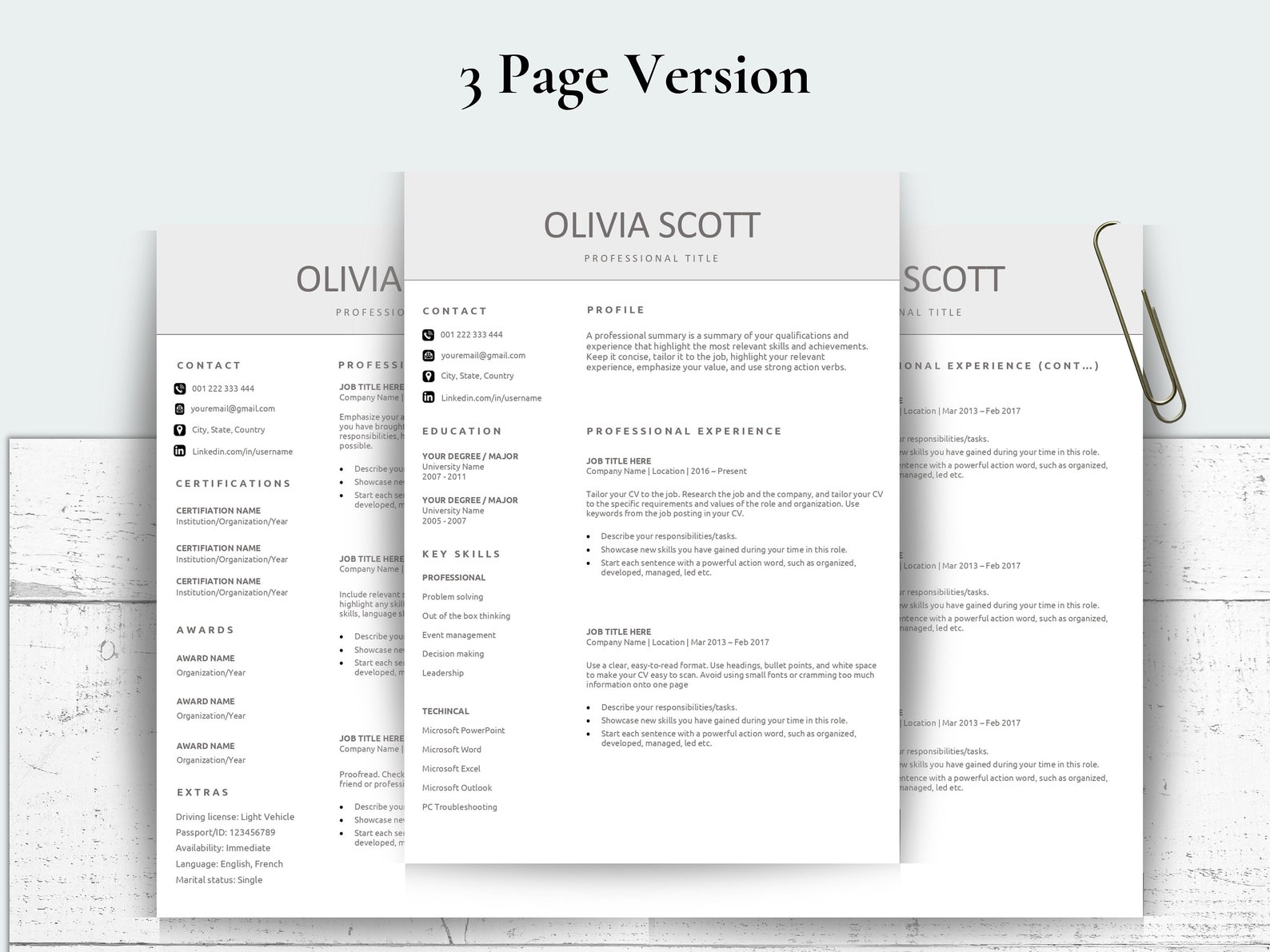 Student CV Template, Graduate CV Template, Resume for High School ...