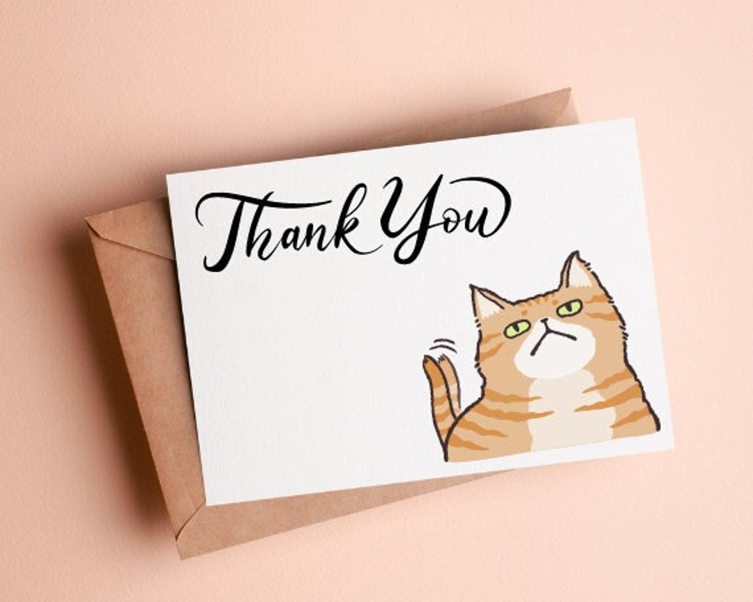 PRINTABLE Thank You Card, Digital Download Thanks Card, Thank You ...